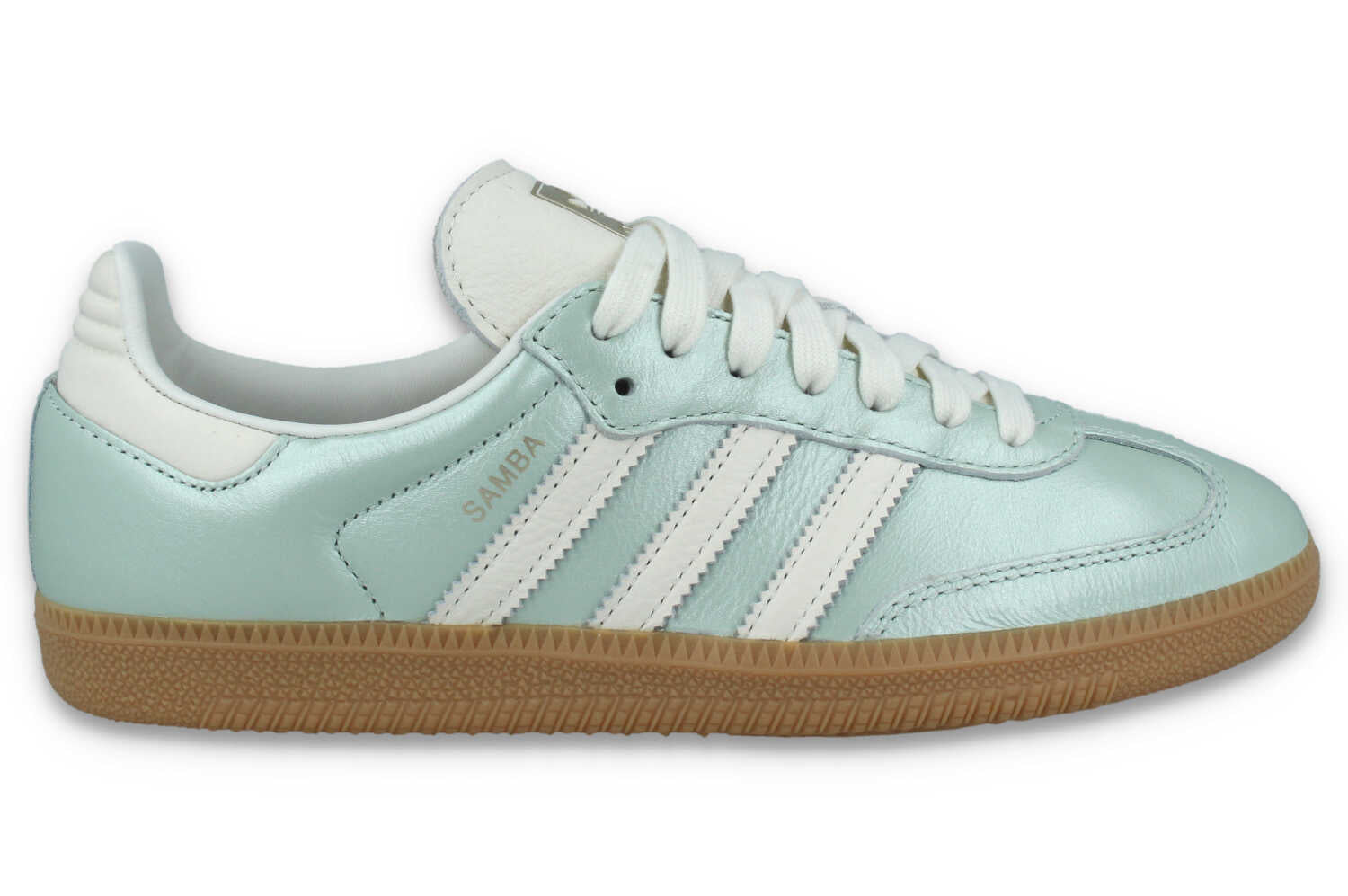 Adidas Samba OG W (Linen Green Metallic / Off White / Cyber Metallic ...