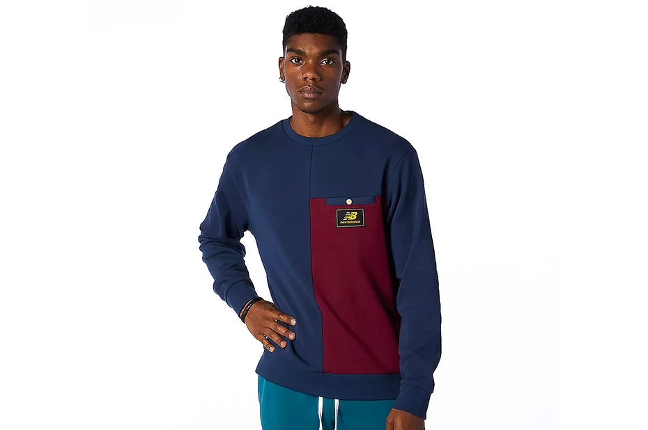 New Balance Athletics Higher Learning Crew (blau / weinrot) – Schrittmacher Sneakerhandlung